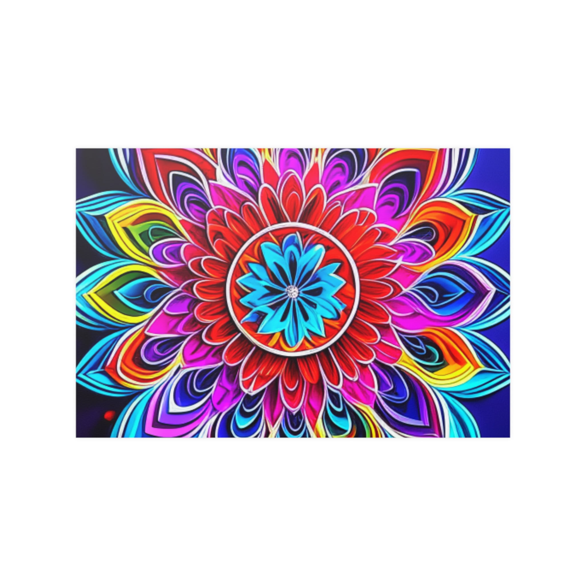 Forsaken Switch Traditional Mandala Flower Contemporary Art Print ...