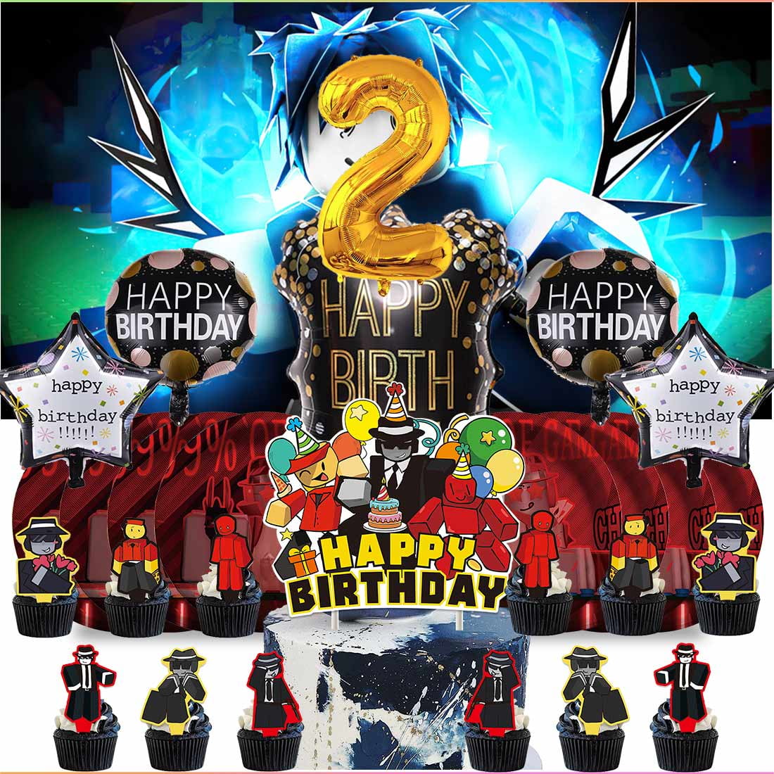 Forsaken chance 2nd Tableware Balloons Cake Toppers Backdrop Banner ...