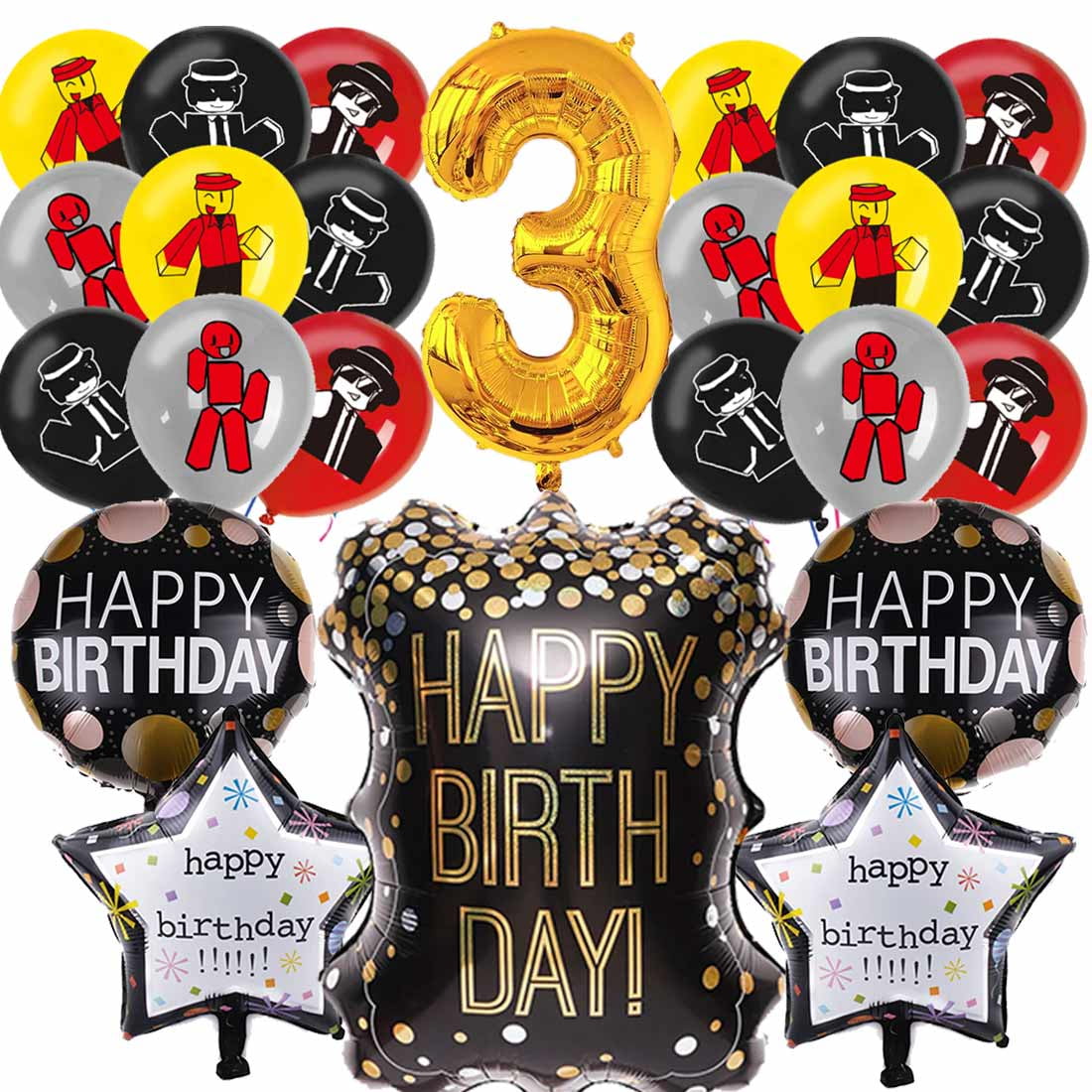 Forsaken chance Balloons Party Supplies 3rd Big Number Decorations ...