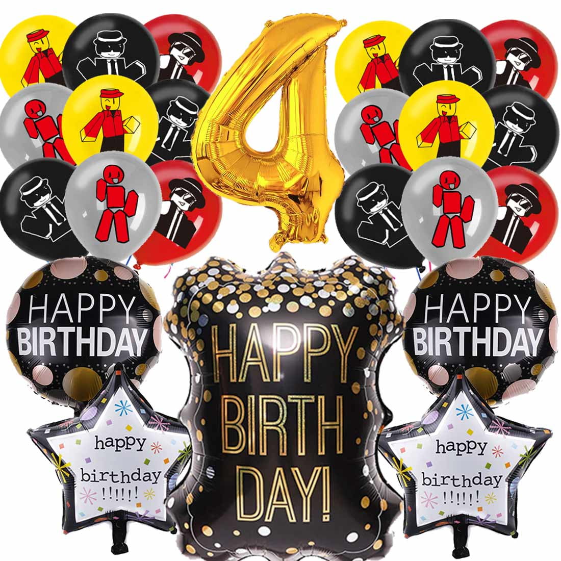 Forsaken chance Balloons Party Supplies 4th Big Number Decorations ...