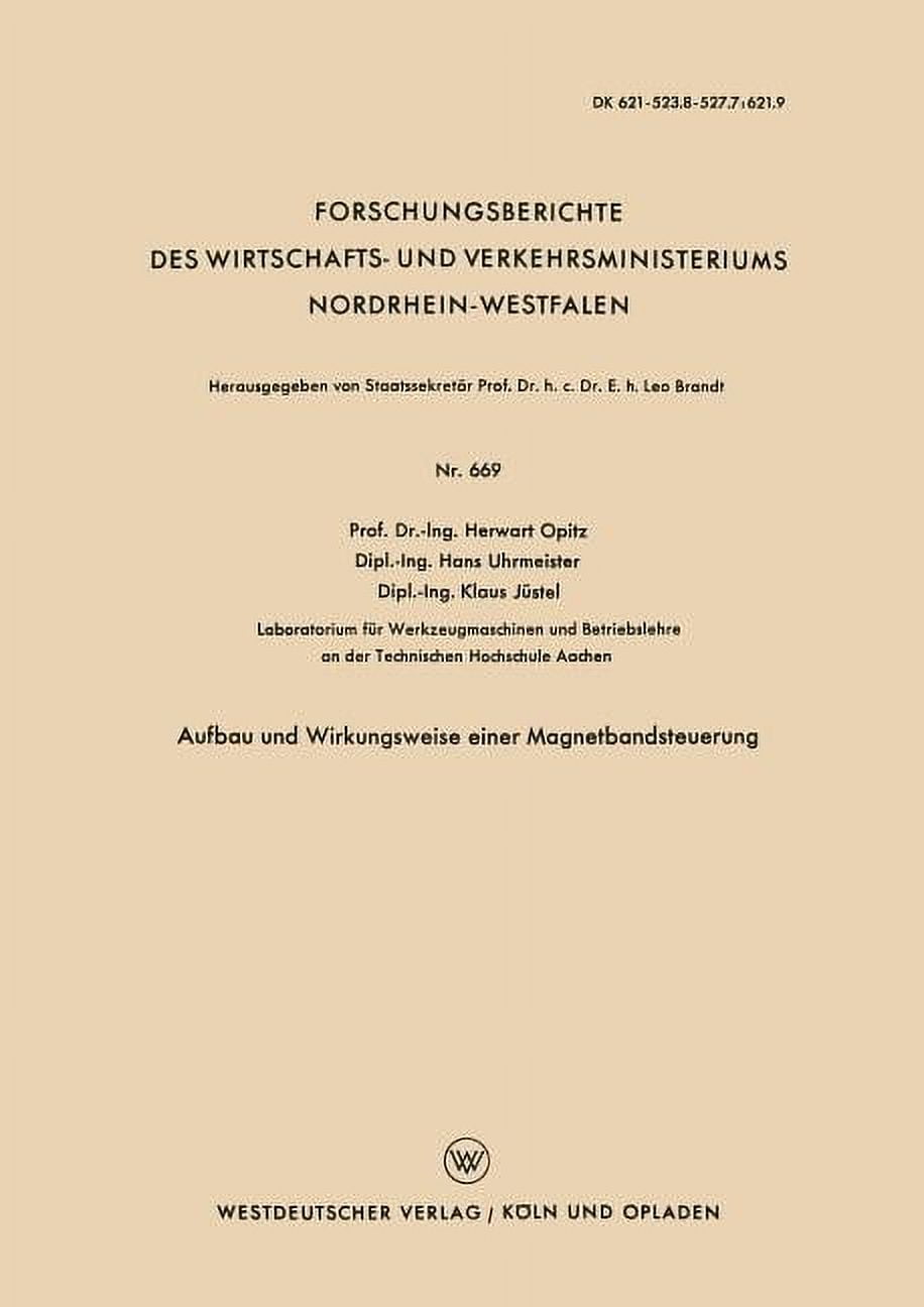 Forschungsberichte Des Wirtschafts- Und Verkehrsministeriums: Aufbau ... Forschungsberichte Des Wirtschafts- Und Verkehrsministeriums: Aufbau ...