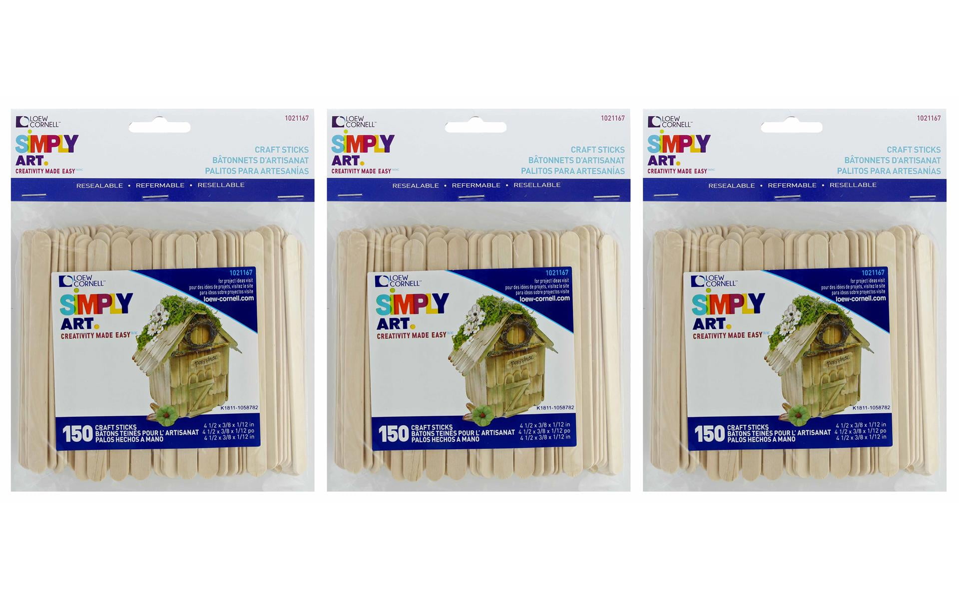 Forster Woodsies Craft Sticks 3 packs 150pc - Walmart.com