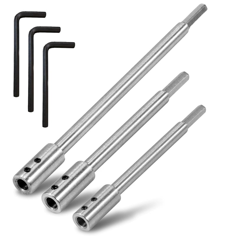 Forstner Bit Extension for 3/8Inch Round Shank, High-Carbon Steel Wood ...