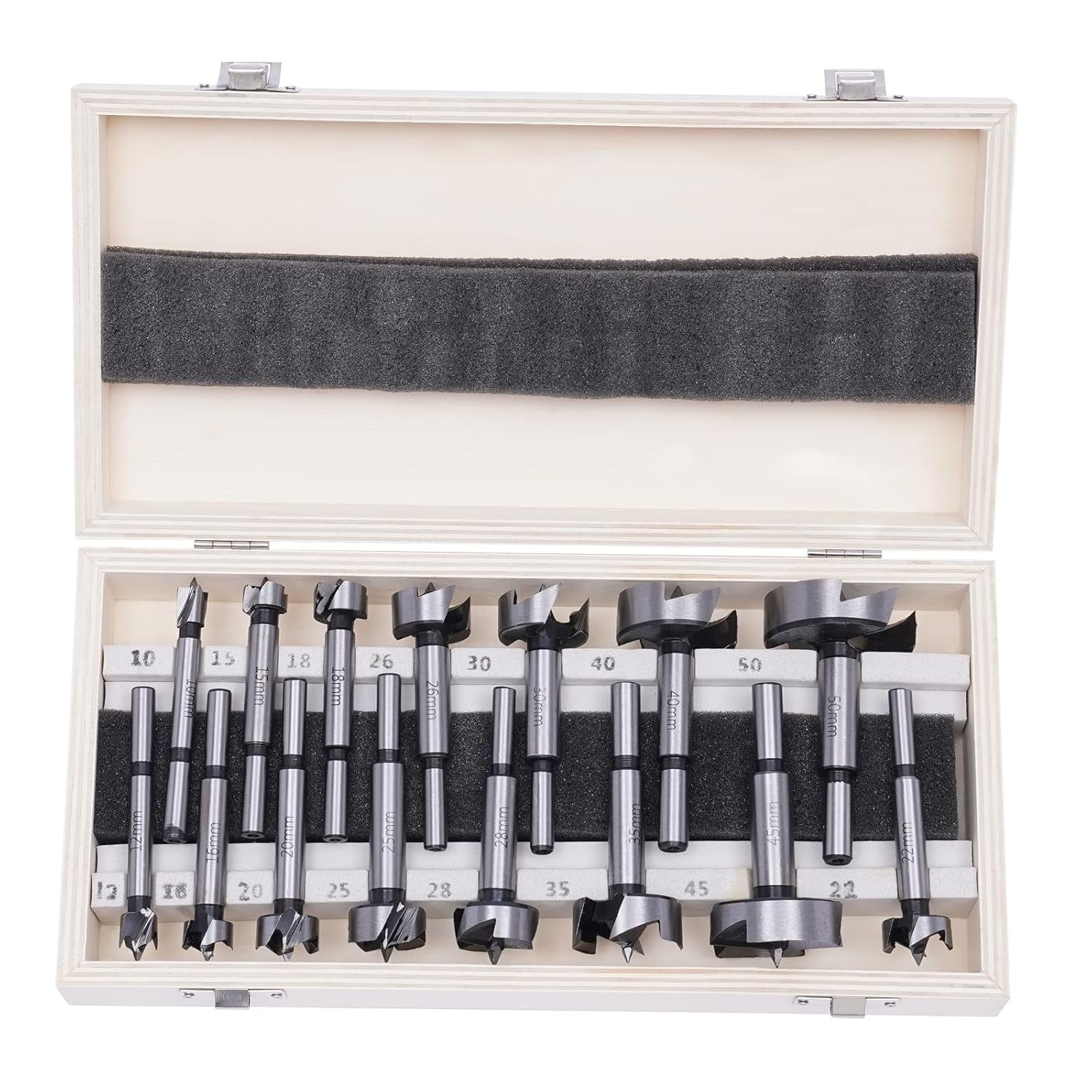 Forstner Bit Set, 15 Pcs Forstner Drill Bits Set for Wood, Auger Opener ...