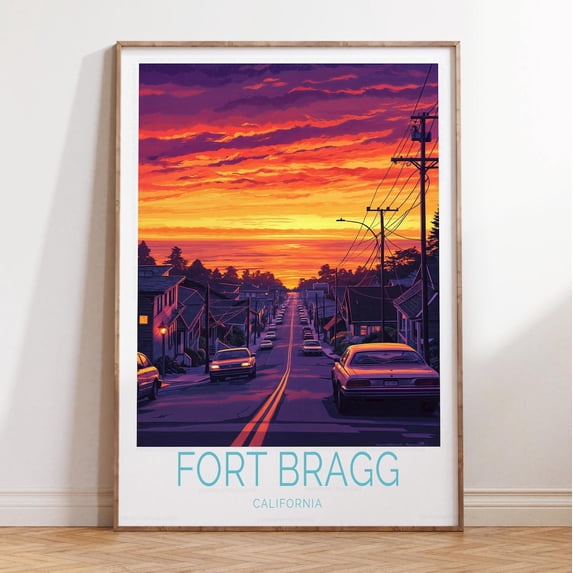 Fort Bragg California Coastal Travel Scenery Wall Art, Unframed Paper ...