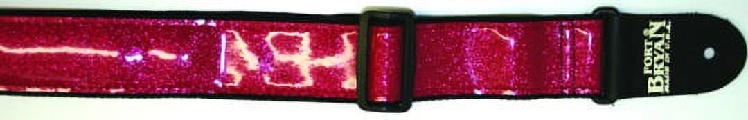 Fort Bryan 2" Hot Pink Glitter Guitar Strap - Walmart.com