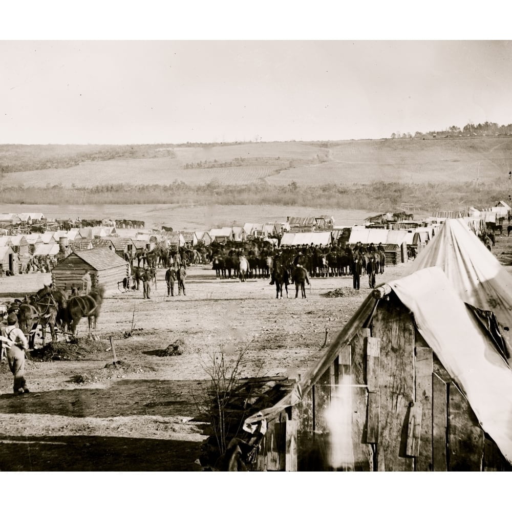Fort Burnham Va. vicinity. Camp of the 5th Pennsylvania Cavalry near ...