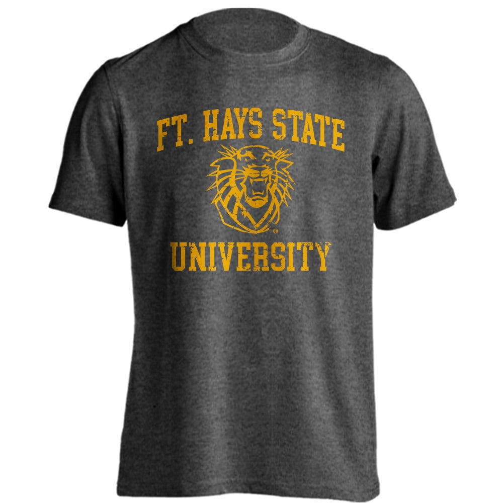 Fort Hays State University Tigers FHSU Distressed Retro Short Sleeve T ...