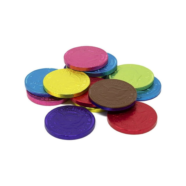 Fort Knox Milk Chocolate 1.5-inch Coins Rainbow Foil, 1 lb - Walmart.com