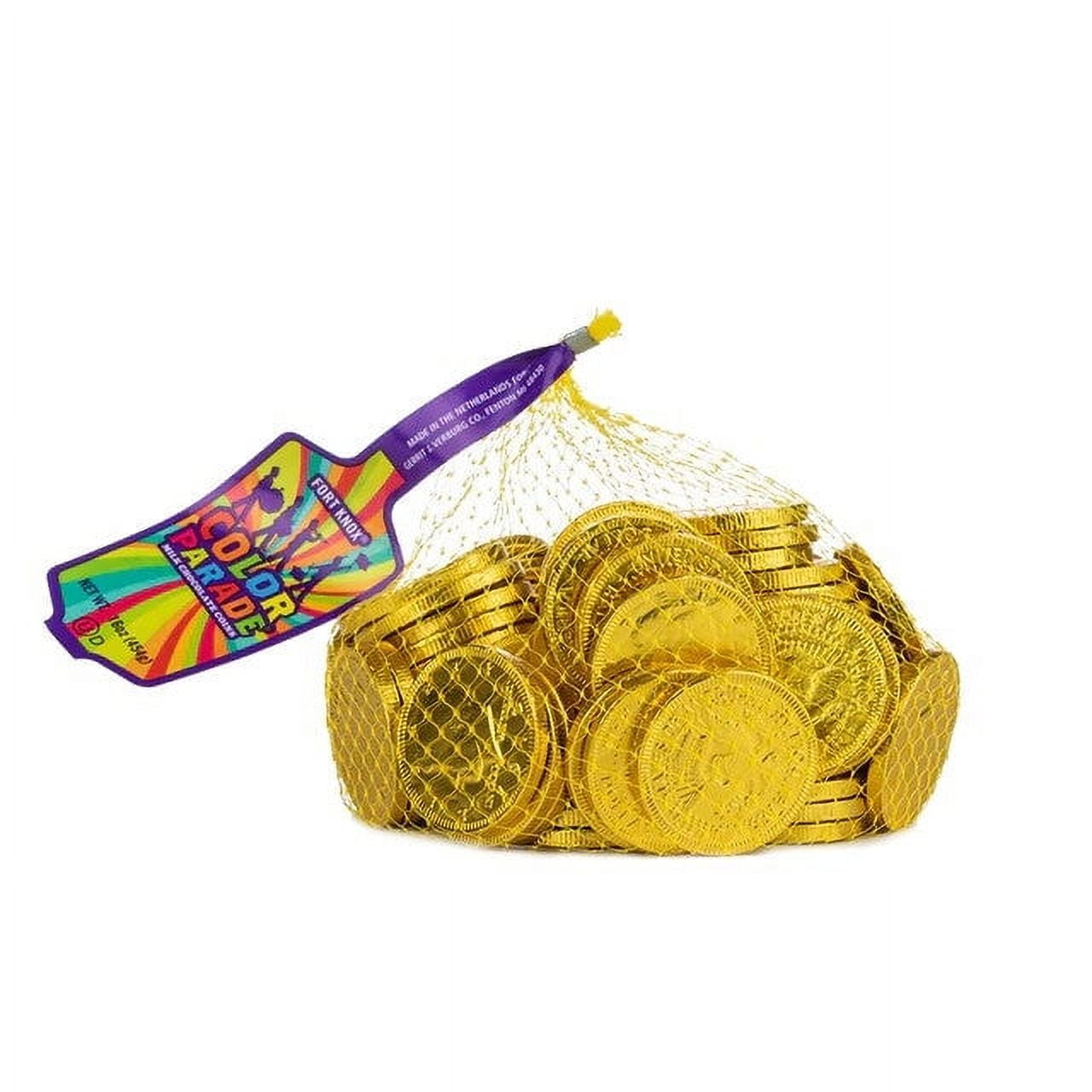 Fort Knox Sunshine Yellow Milk Chocolate Coins - 1 lb. Bag - Walmart.com