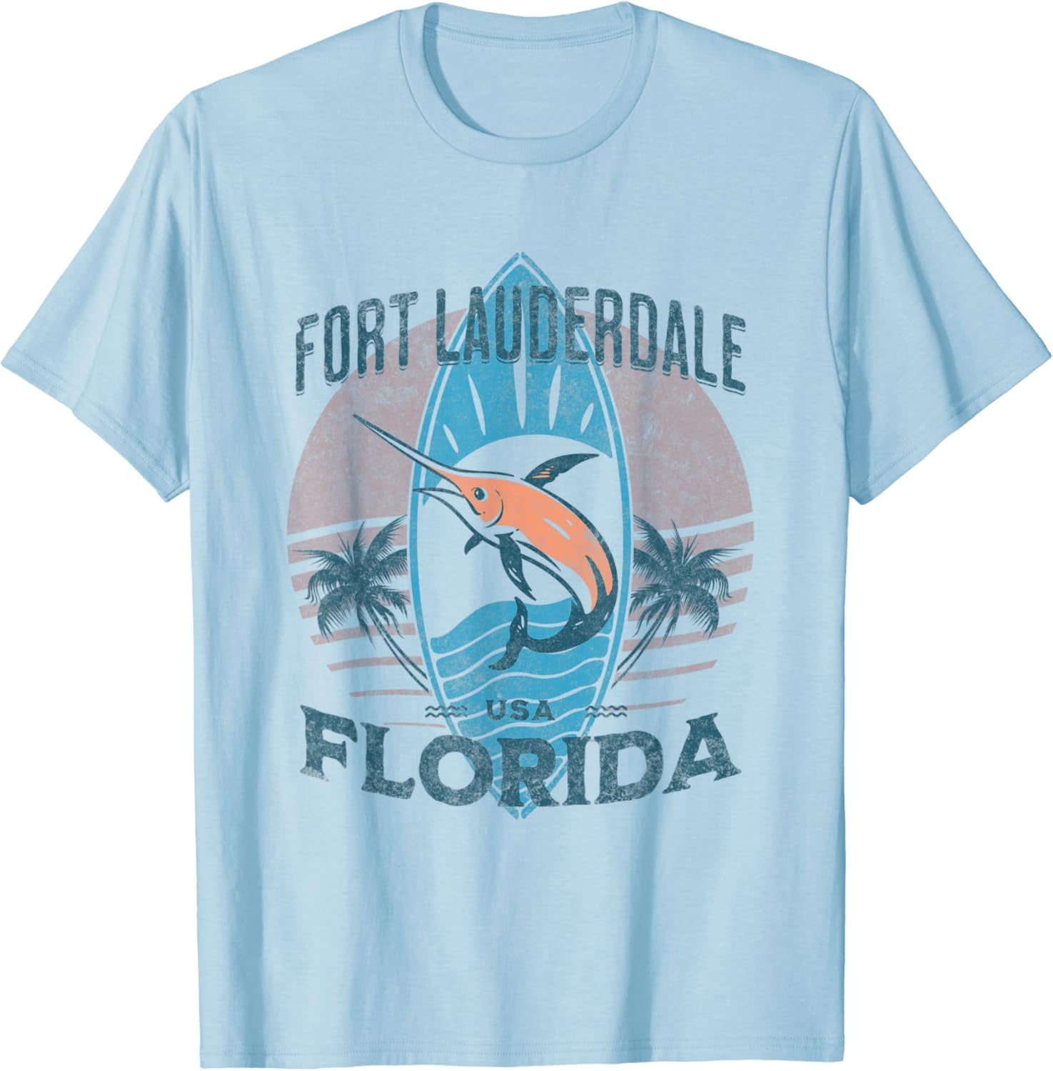 Fort Lauderdale Beach Florida Surfing Surf Ocean T-Shirt - Walmart.com