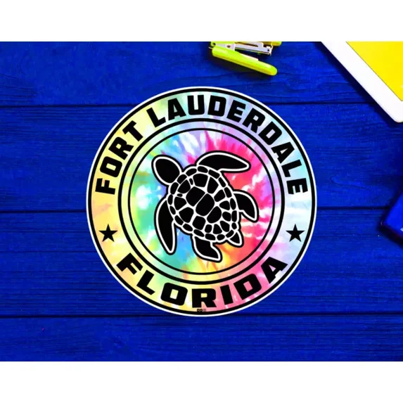 Fort Lauderdale Florida Beach Sticker Decal Sticker Sea Turtle Phone ...