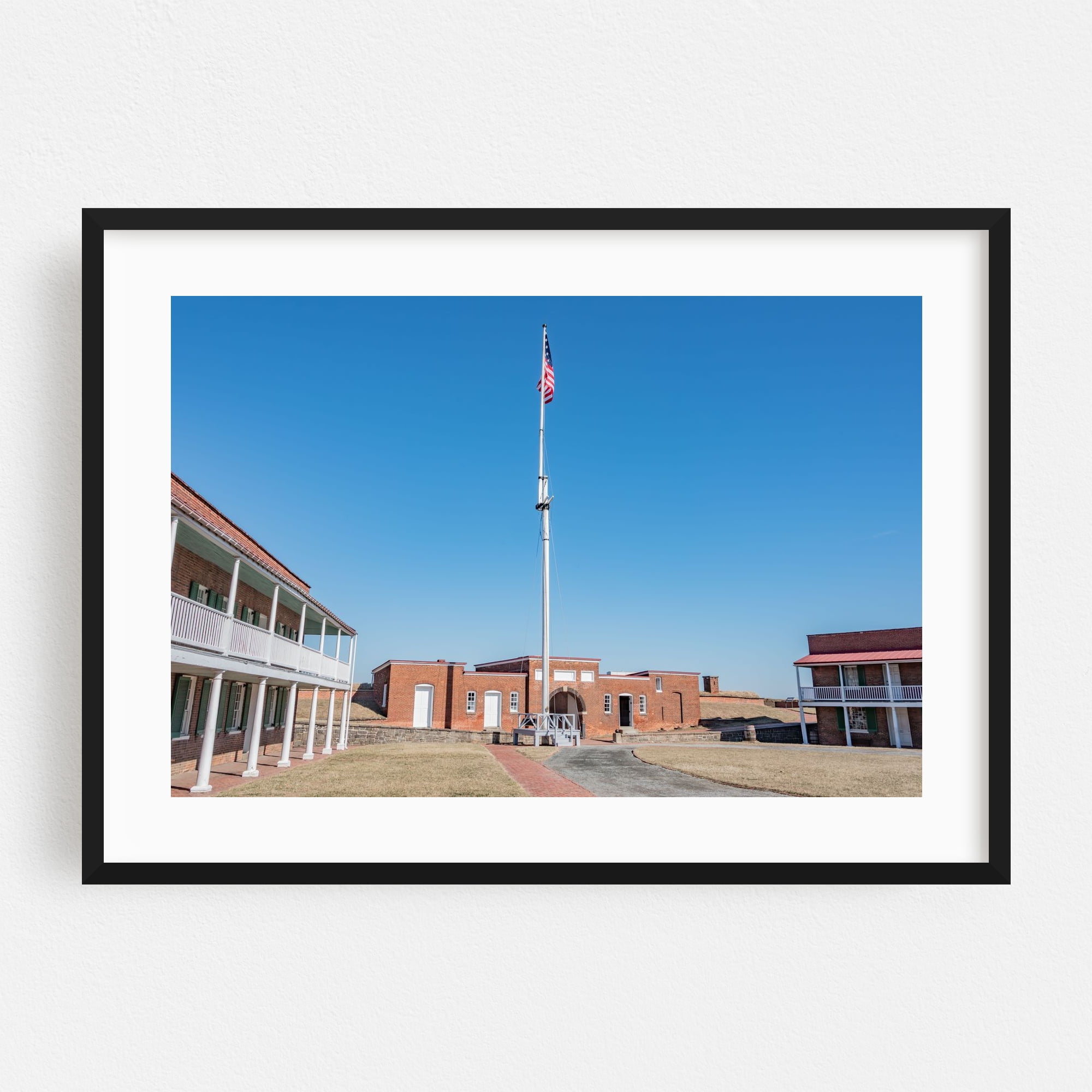 The Fort McHenry Flag Pole and Entrance on a Beautiful Winter Afte ...