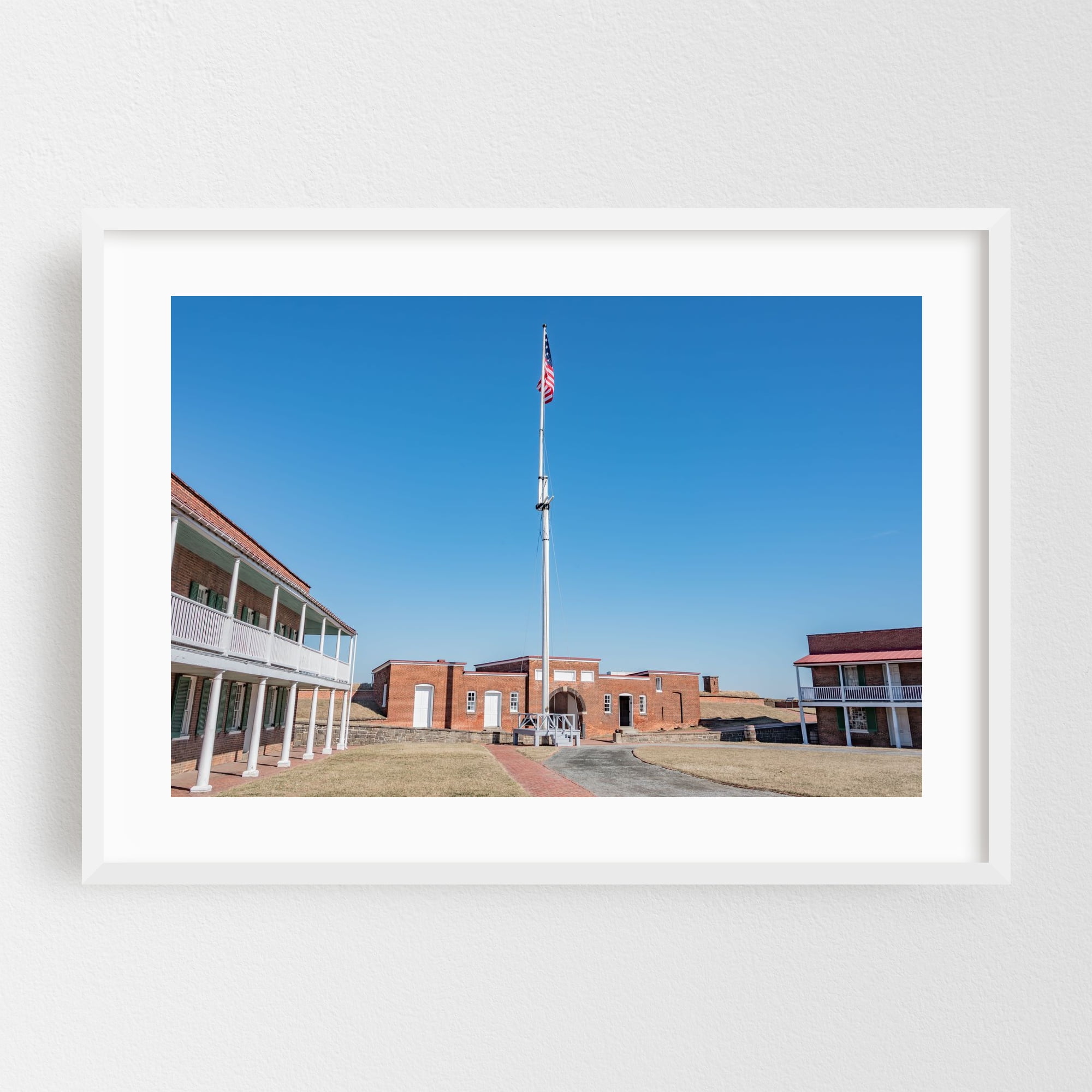 The Fort McHenry Flag Pole and Entrance on a Beautiful Winter Afte ...