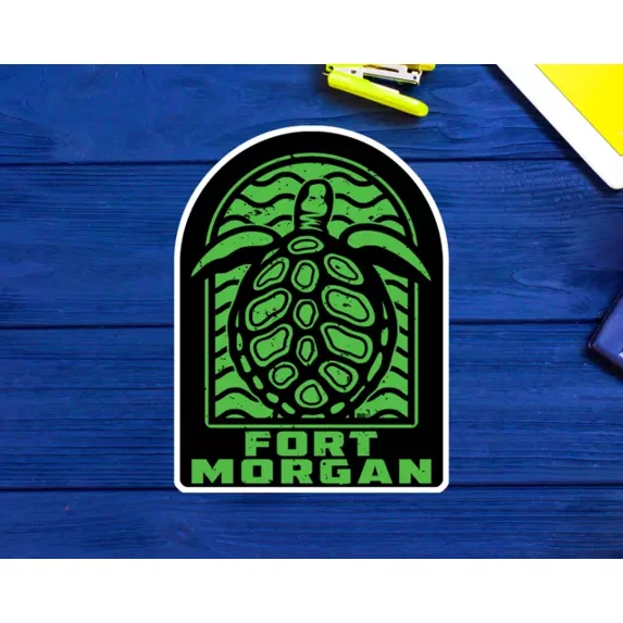 Fort Morgan Alabama Sea Turtle Al Sticker Phone Decal Water Bottle ...