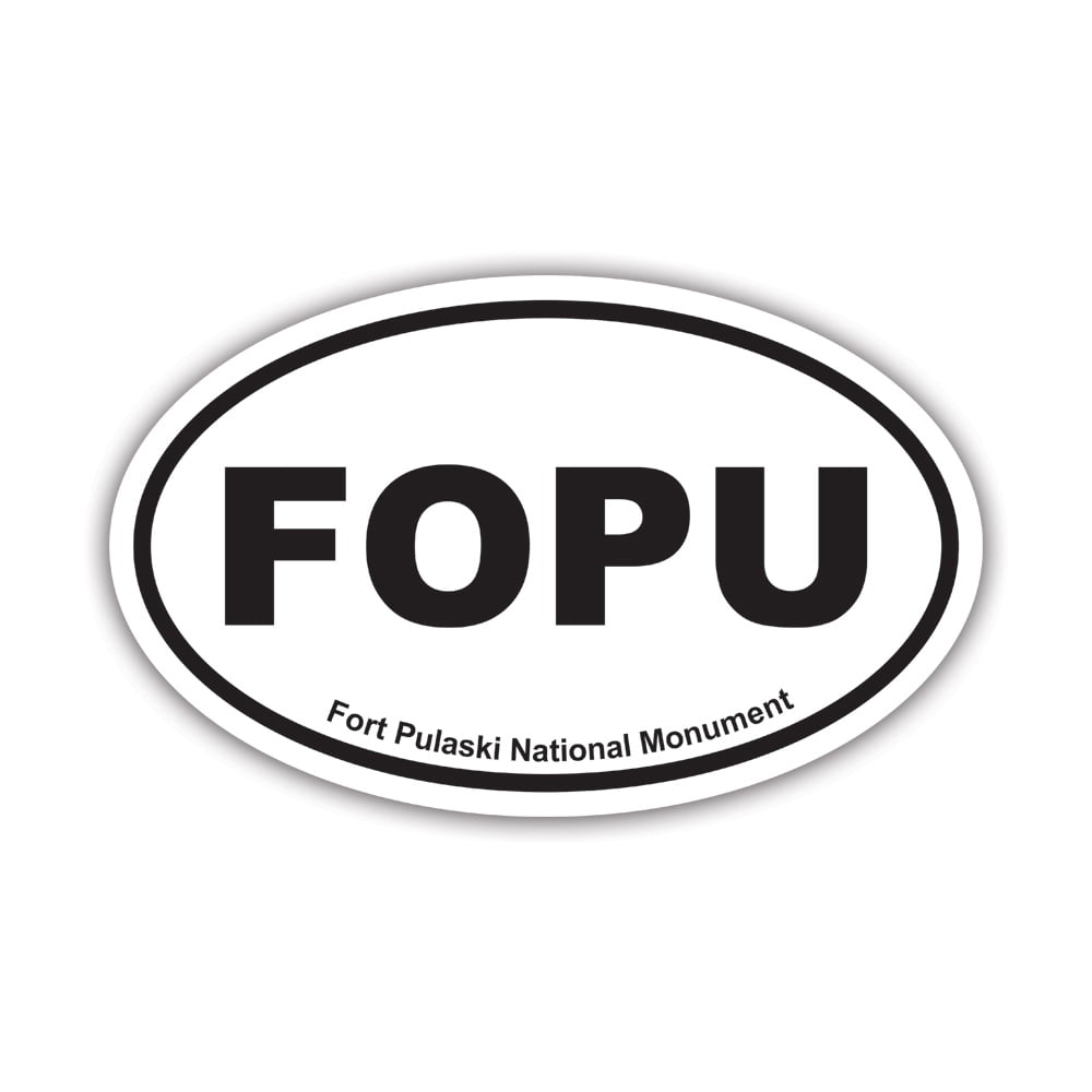 Fort Pulaski National Monument FOPU Oval Sticker Decal - Self Adhesive ...