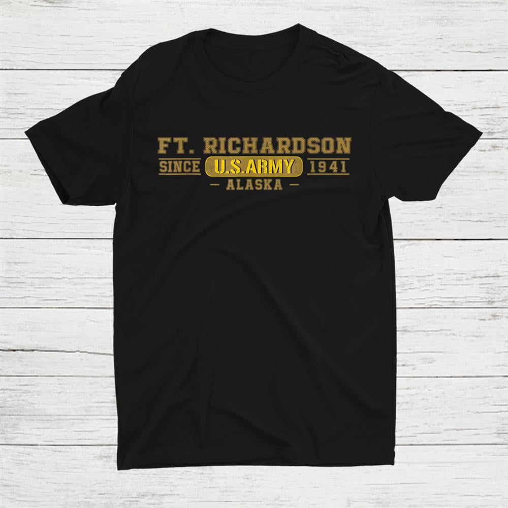 Fort Richardson Alaska Army Base Shirt Gift Black Unisex T-Shirt ...
