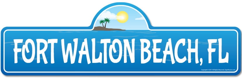 Fort Walton FL Florida Beach Street Sign | Indoor/Outdoor | Surfer ...