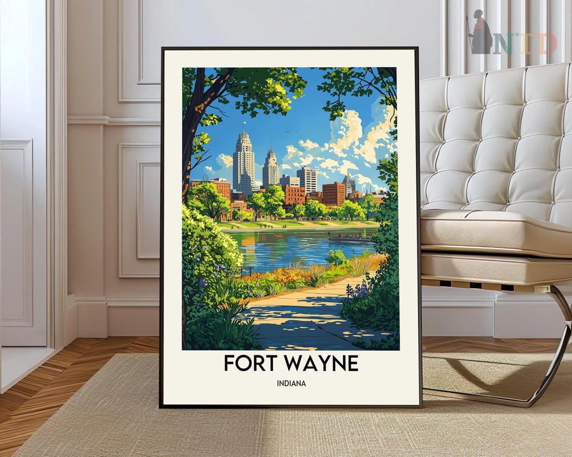 Fort Wayne Travel Poster, Fort Waynefort Wayne Poster Print, Fort Wayne ...