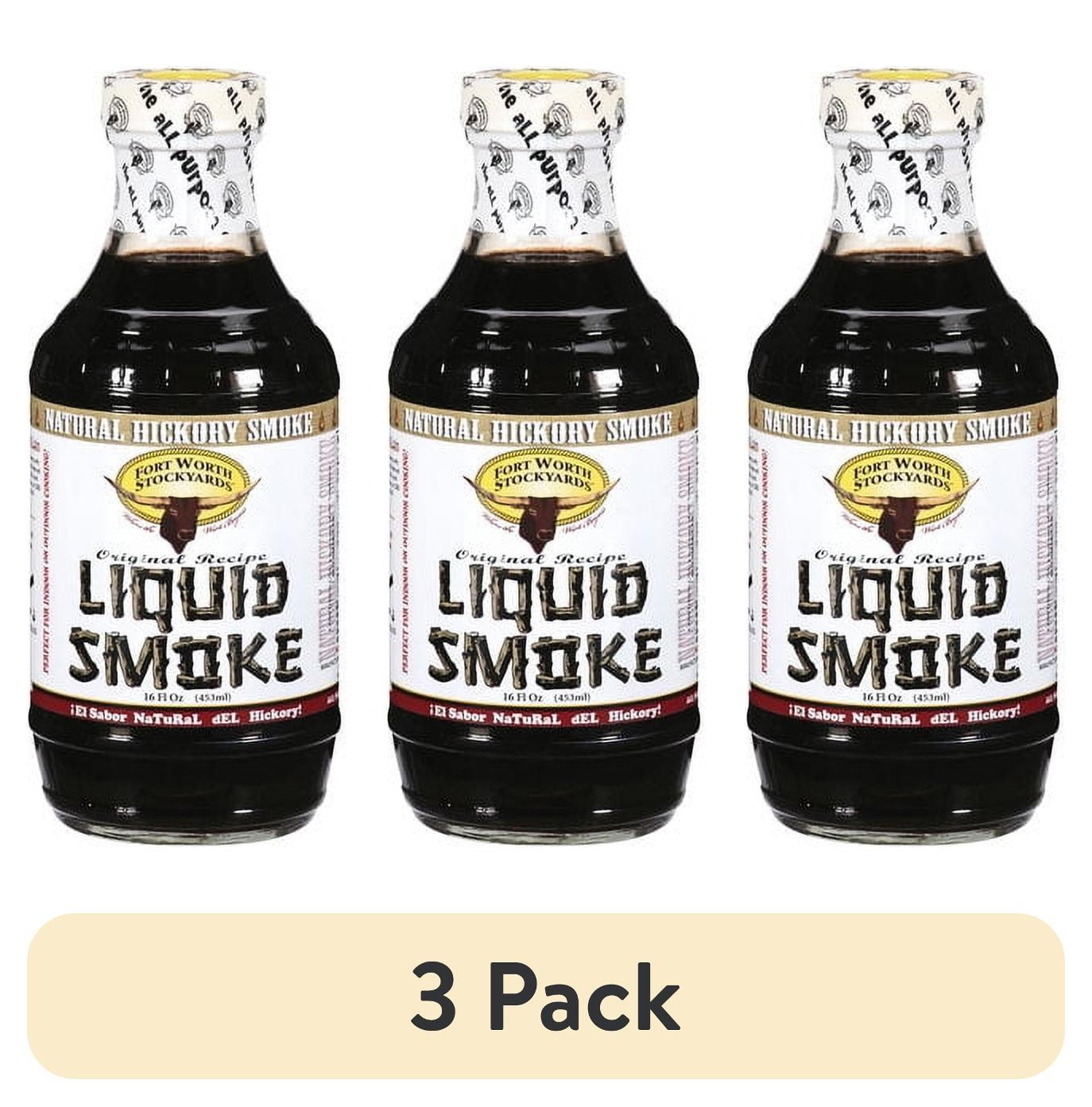 (3 pack) Fort Worth Stockyards Natural Hickory Liquid Smoke, 16 oz ...