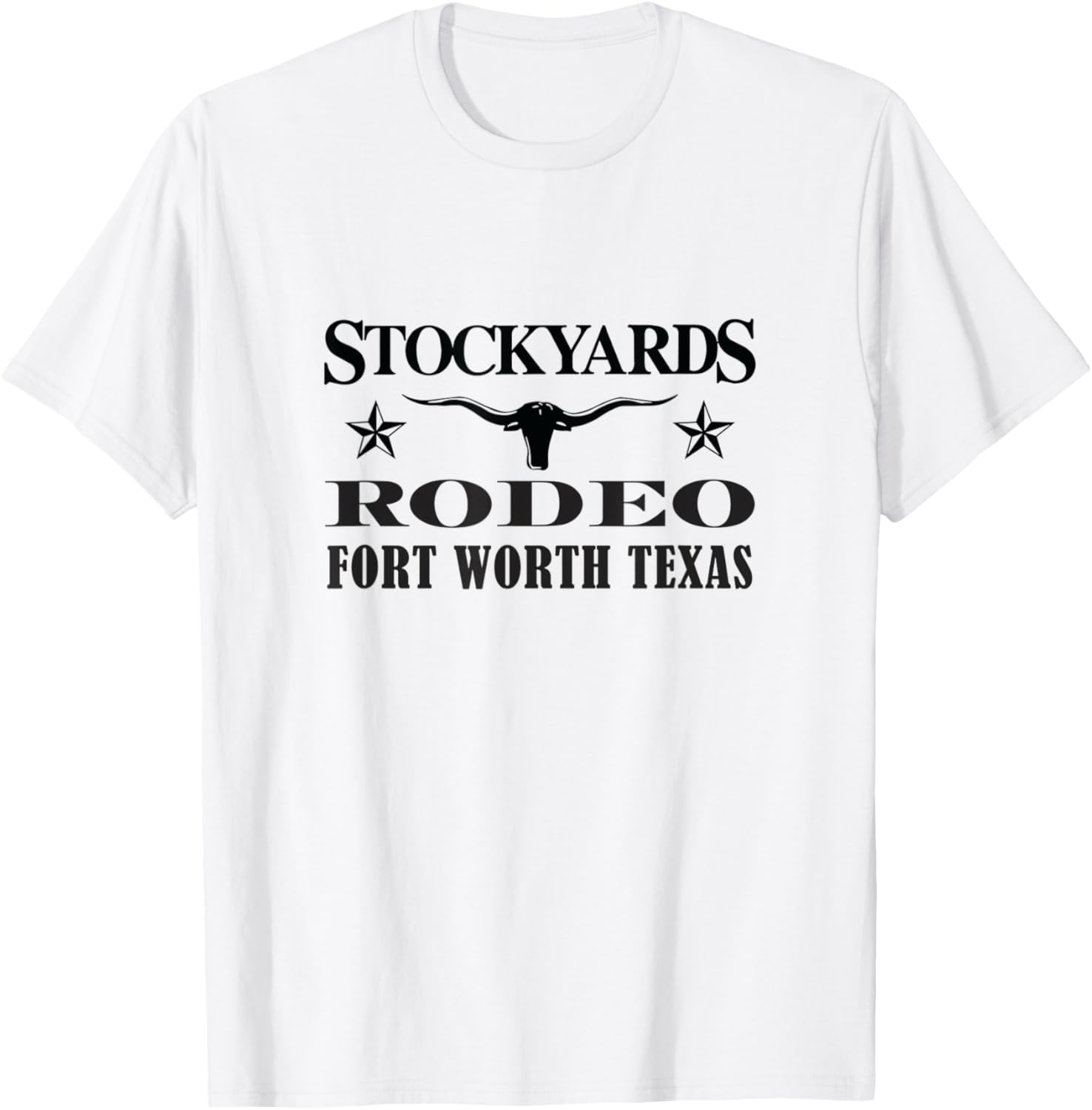 Fort Worth Texas Stockyards and Rodeo Cowboy Design T-Shirt - Walmart.com