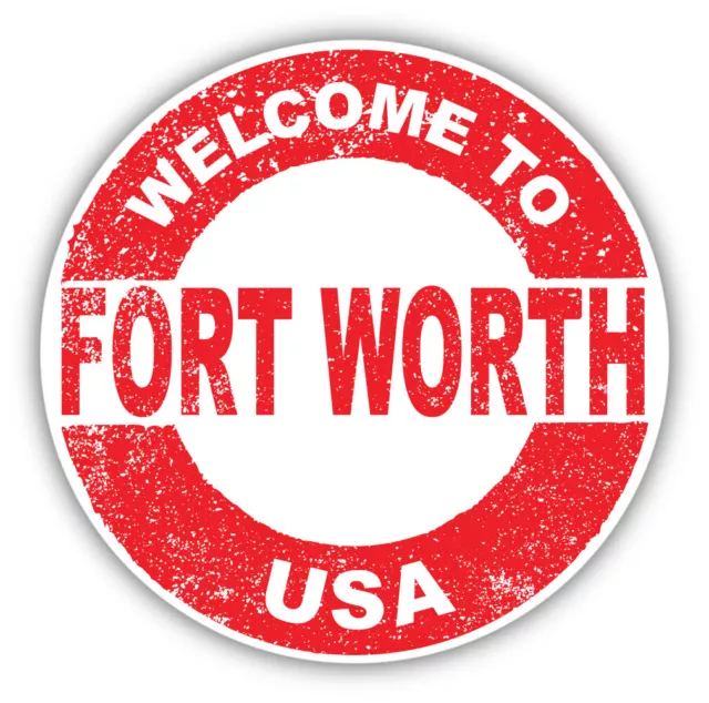 Fort Worth Usa Grunge Sticker Phone Decal Water Bottle Stickers Car ...