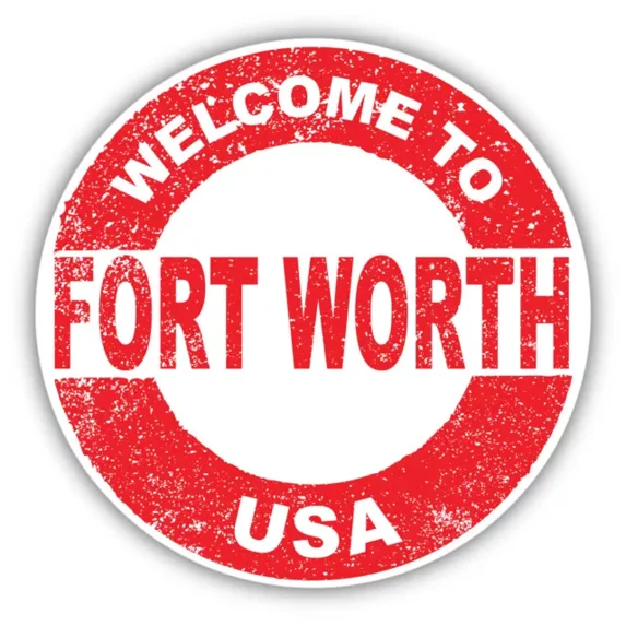 Fort Worth Usa Grunge Sticker Phone Decal Water Bottle Stickers Car ...
