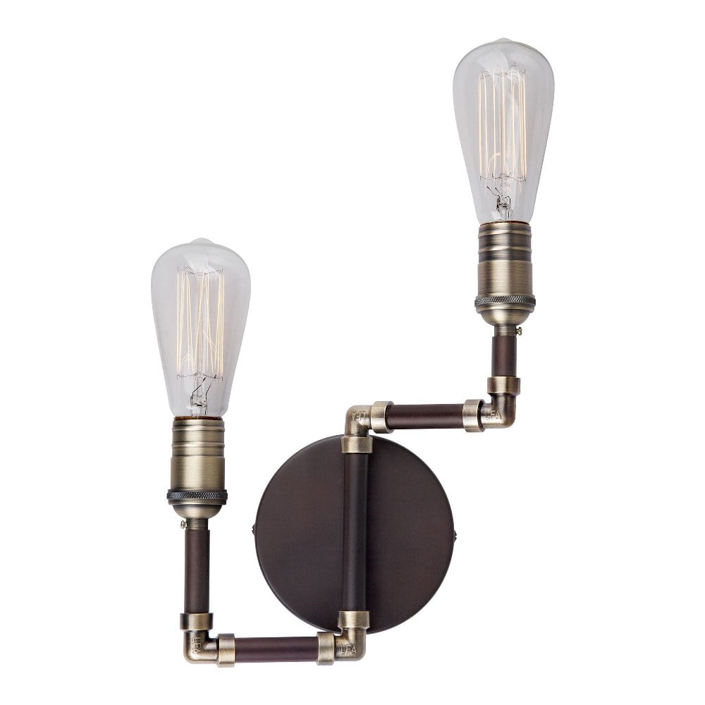 7064-02-32-Forte Lighting-Uccelo - 2 Light Wall Sconce-15 Inches Tall and 10 Inches Wide-Antique ...