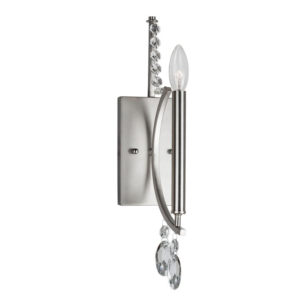Forte Lighting 7067-01 1 Light 17" High Wall Sconce - Nickel - Walmart.com