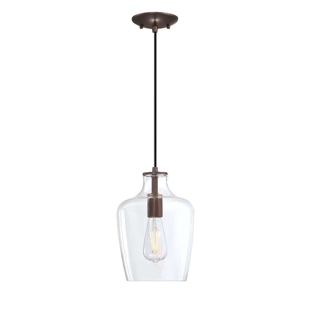 Forte Lighting - Milo - 1 Light Pendant In Classic Style-11.75 Inches ...