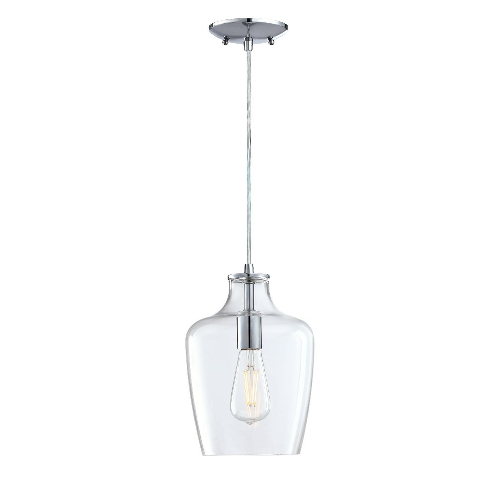 Forte Lighting - Milo - 1 Light Pendant In Classic Style-11.75 Inches ...