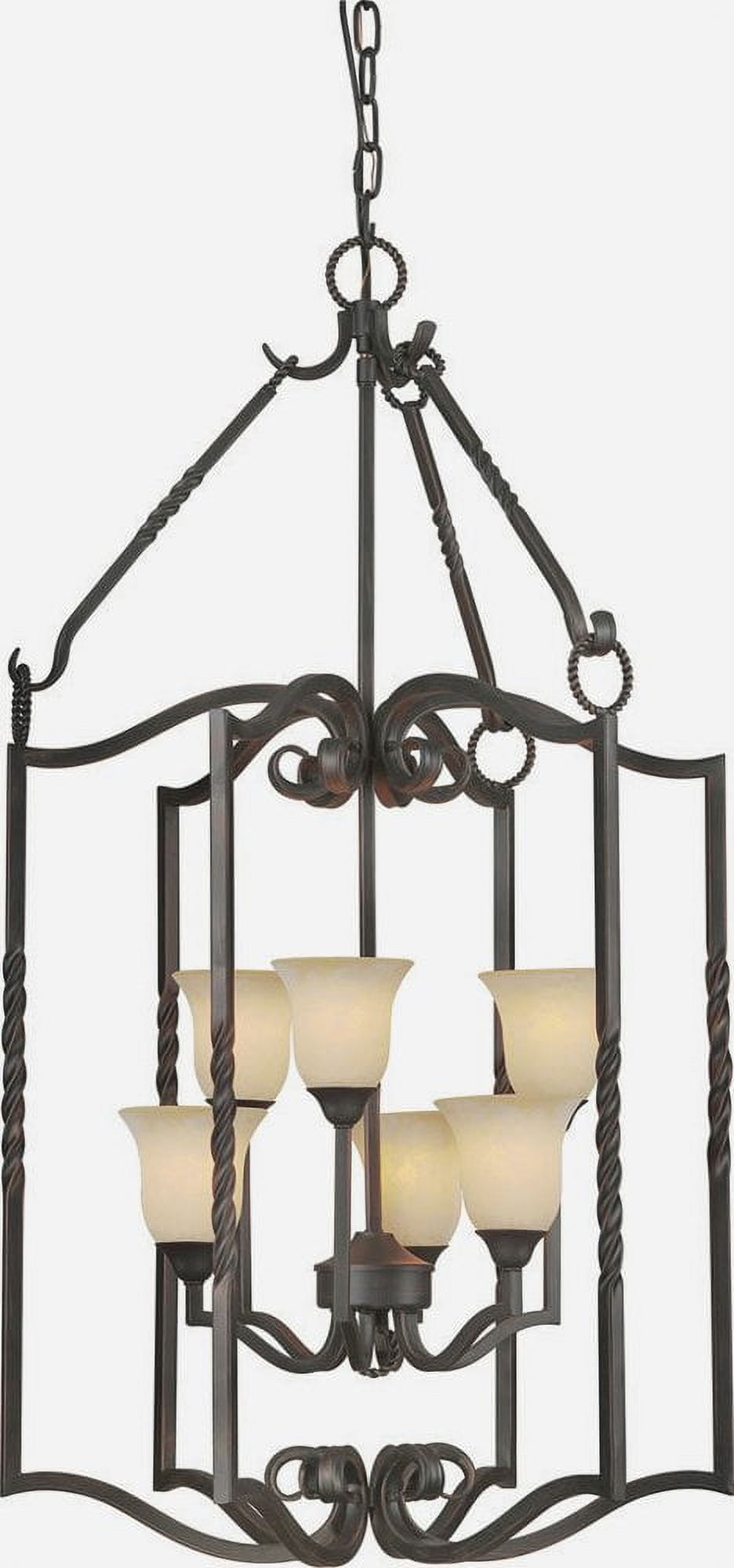 Forte Lighting - Molly - 6 Light Foyer Pendant-36 Inches Tall and 20 ...