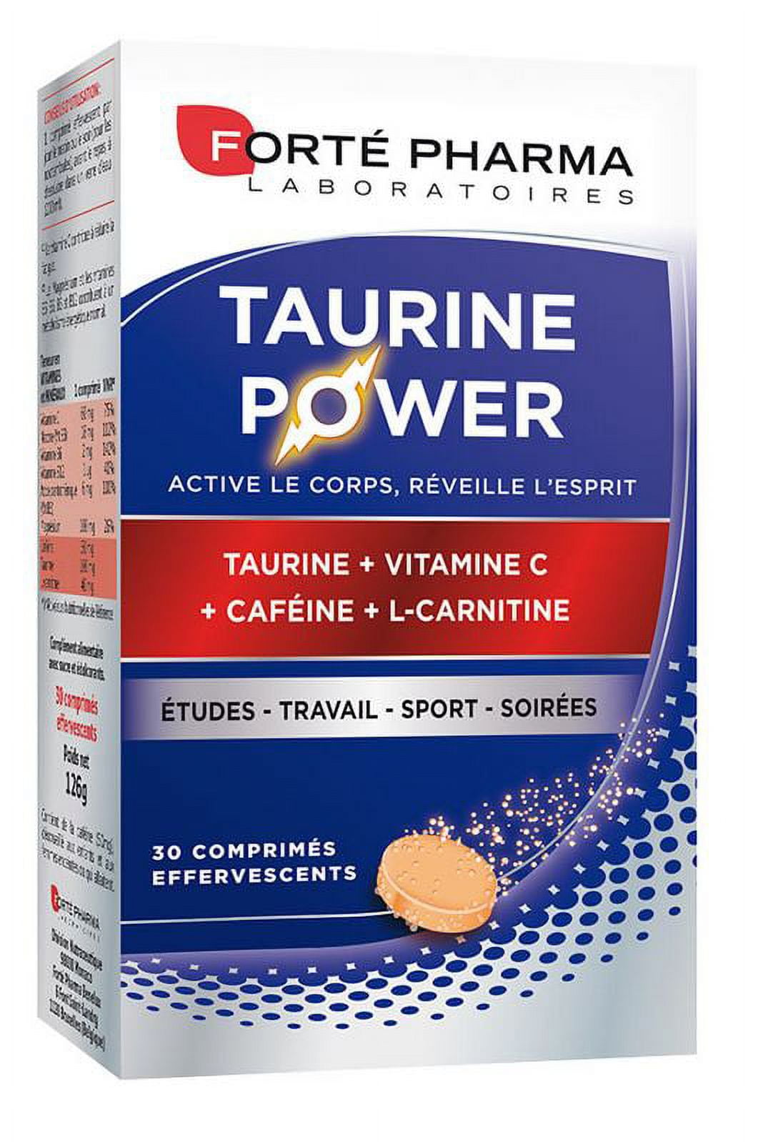 Forte Pharma Energie Taurine Power 30 Effervescent Tablets - Walmart.com