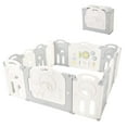 Fortella Cloud Castle Kids Toddler Playpen, 14 Panel, Unisex, Gray ...