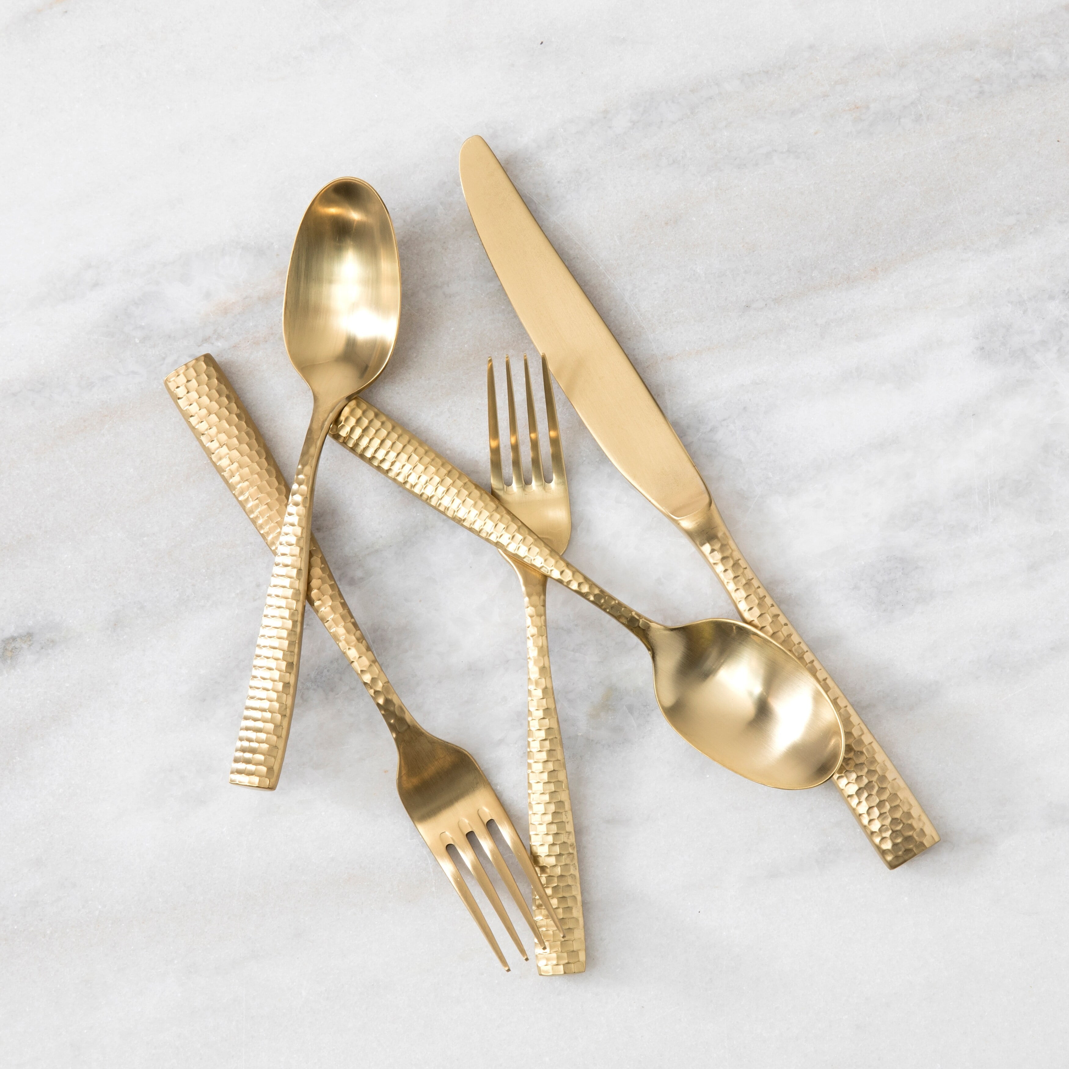 Fortessa Lucca Faceted 18/10 Stainless Steel Flatware 20 Piece Set ...