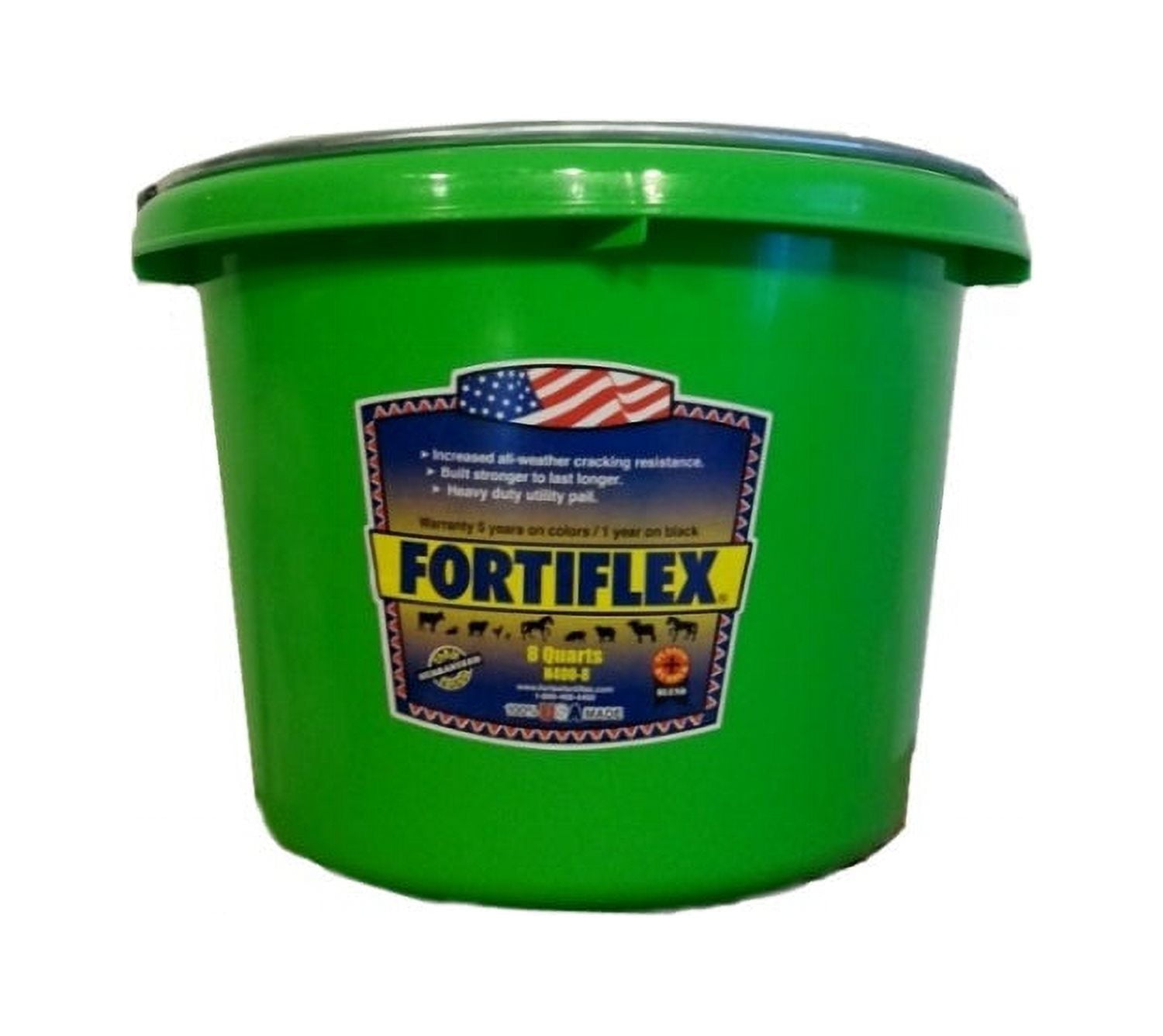 Fortex/Fortiflex 1304843 Utility Pail 8 Qt, Green, Each - Walmart.com