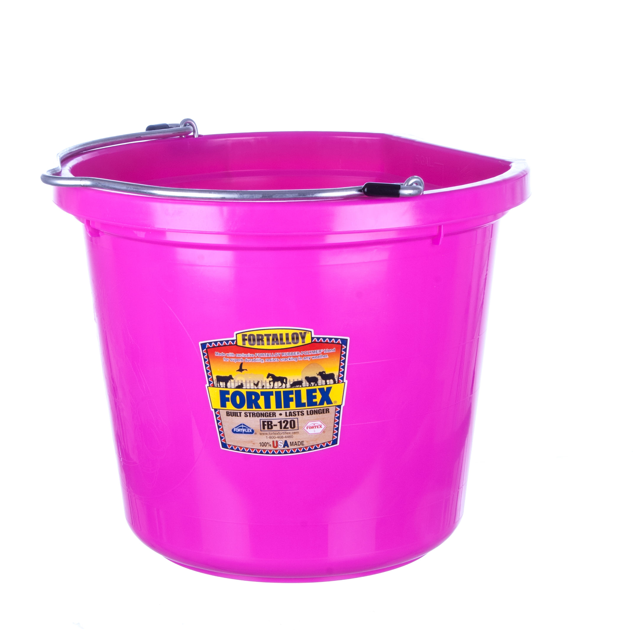 Fortiflex Flat Back Feed Bucket for Dogs/Cats and Small Animals, 20 ...