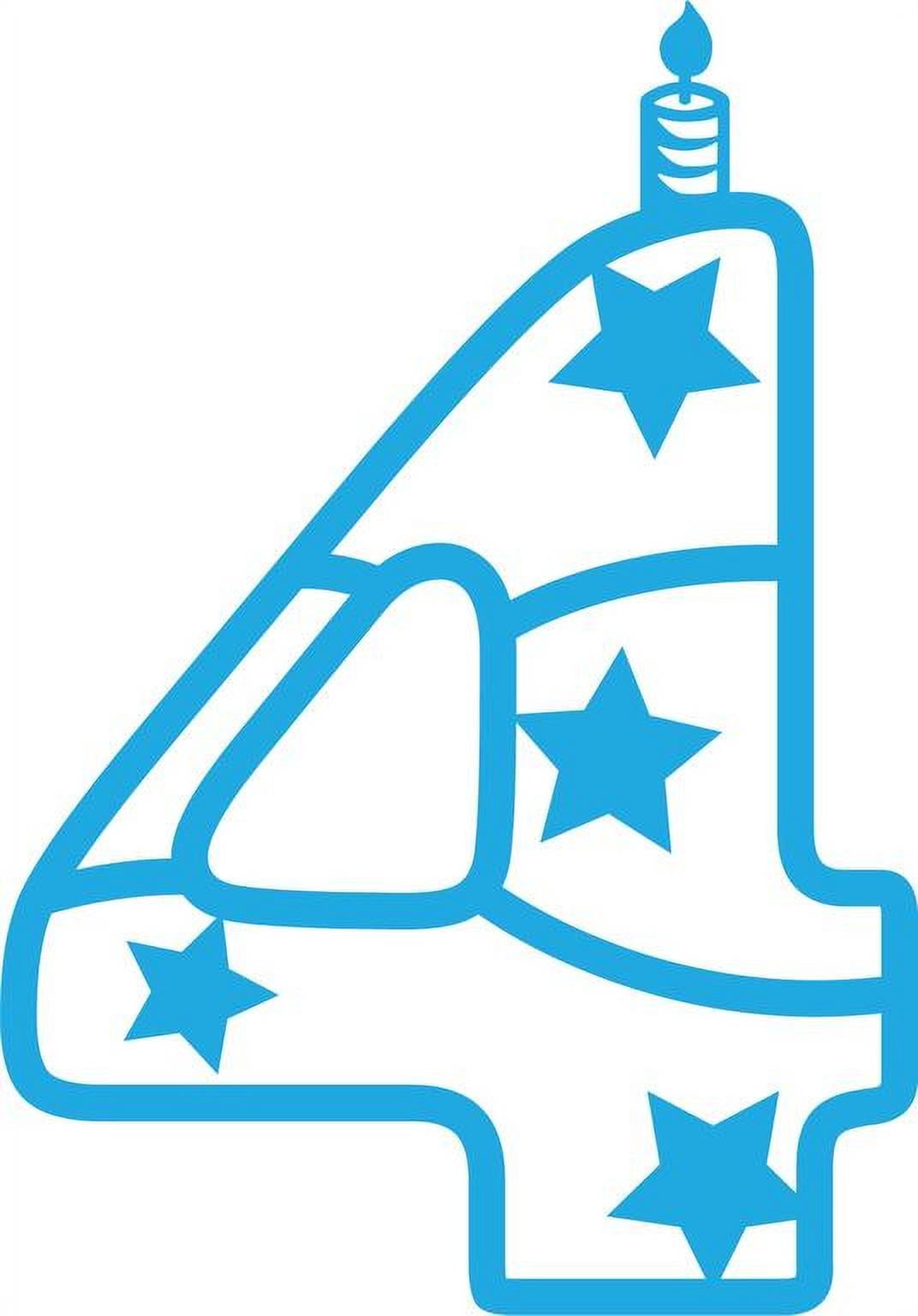 Forth Birthday Baby Boy Blue 4th Number Forth Birthday Party Decoration ...