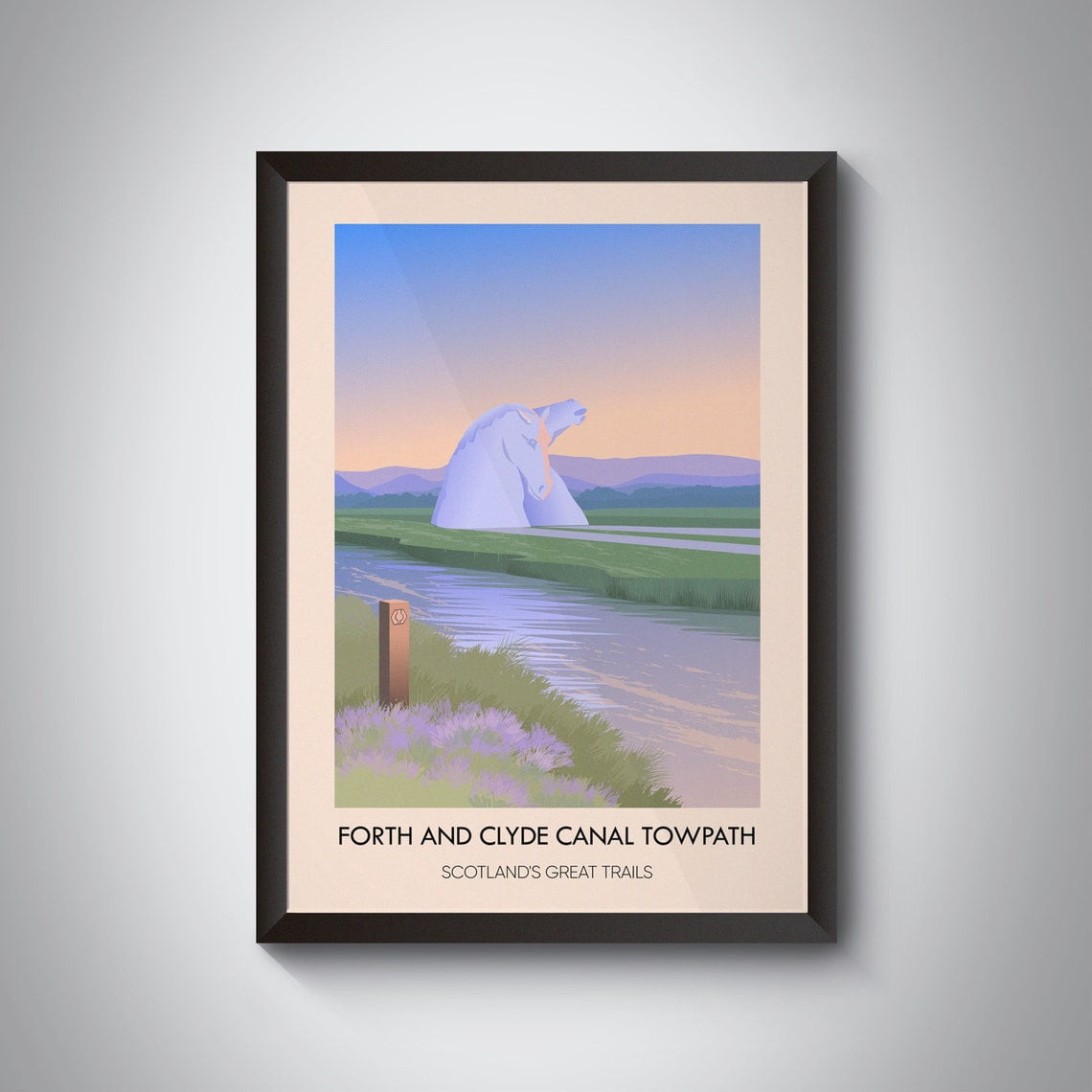 Forth And Clyde Canal Towpath Poster, Scotland'S Great Trails, Firth Of ...