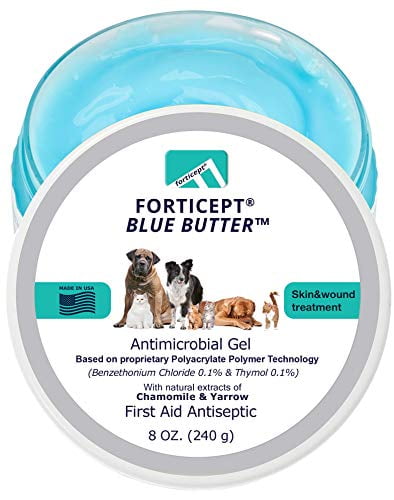 Forticept Blue Butter Antimicrobial Gel, Antiseptic Hydrogel Wound ...