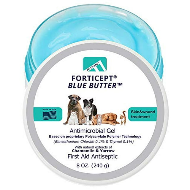 Forticept Blue Butter Antimicrobial Gel, Antiseptic Hydrogel Wound ...