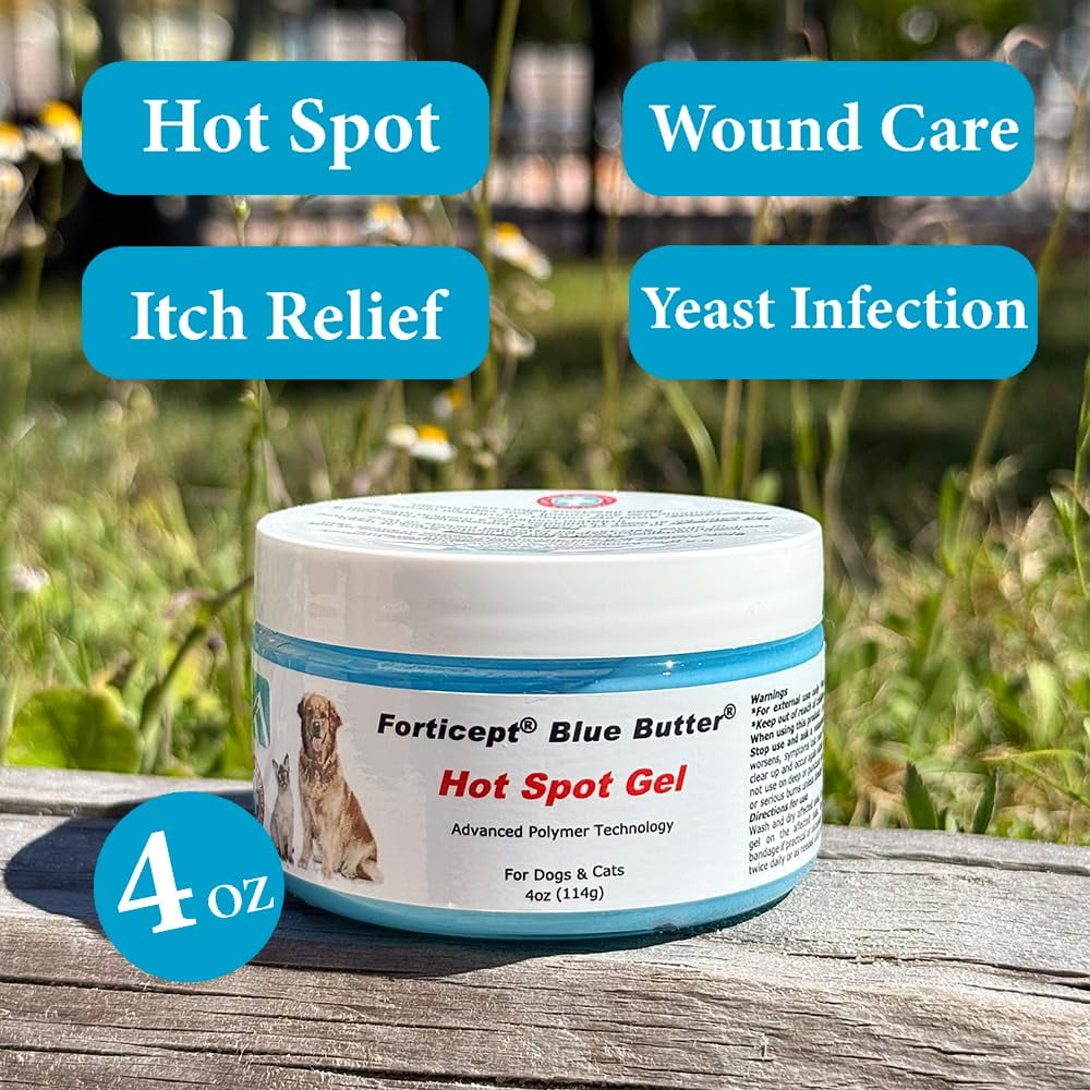 Forticept Blue Butter - Hot Spot Treatment H2FSDfor Dogs | Dog Wound Care | Skin Yeast ...