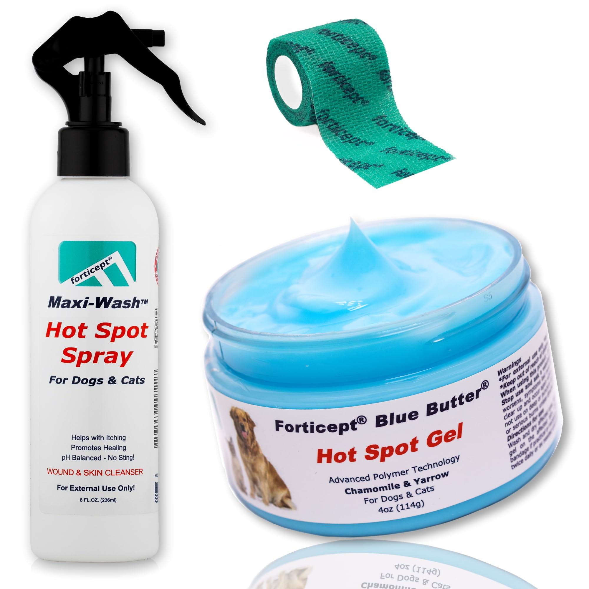 Forticept Hot Spot Treatment and Wound FST1 Care Kit for Dogs&Cats ...