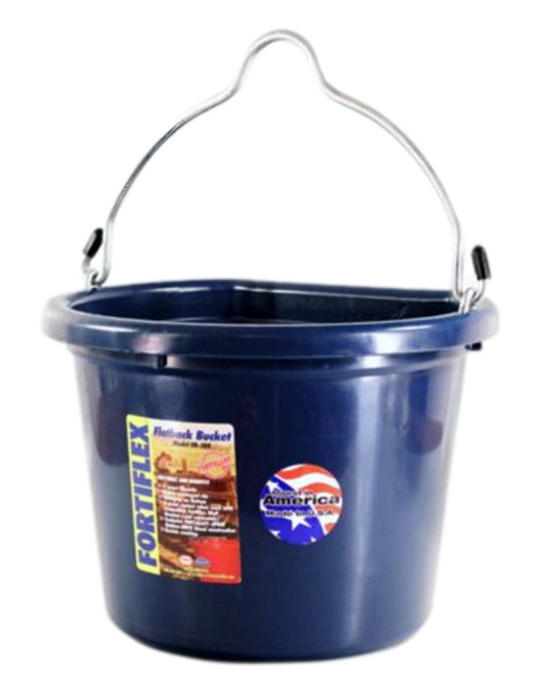 Fortiflex 1301802-SAPPHIRE-BLUE Flat Back Horse Feed Bucket, 2 Gallons ...