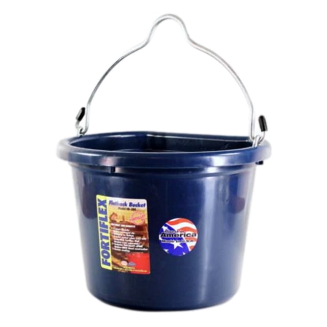 Fortiflex 1301802-SAPPHIRE-BLUE Flat Back Horse Feed Bucket, 2 Gallons ...