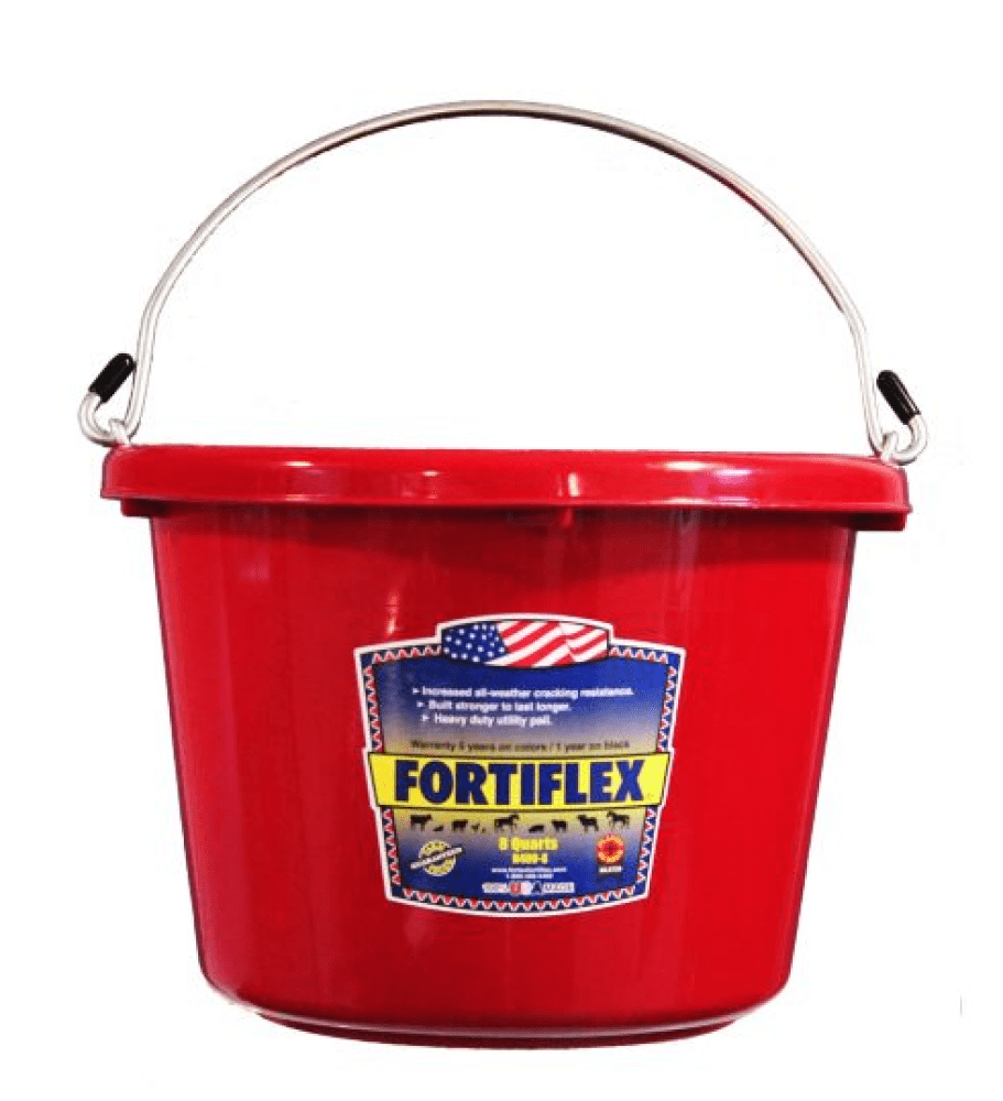 Fortiflex 1304800T-RED 8 qt. Capacity Multi-Purpose Livetsock Plastic ...
