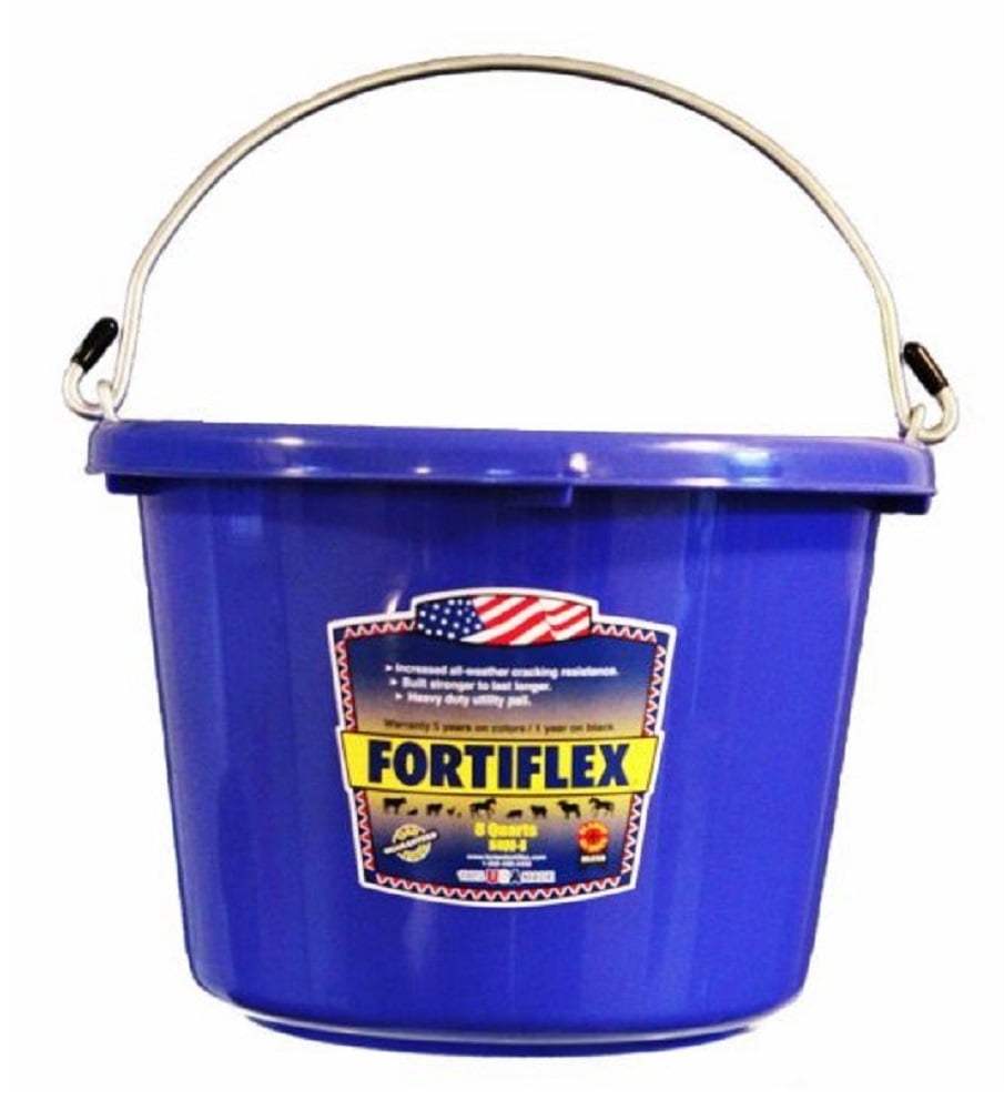 Fortiflex 1304823T-BLUE 8 qt. Heavy-Duty Multipurpose Feed/Water Bucket ...