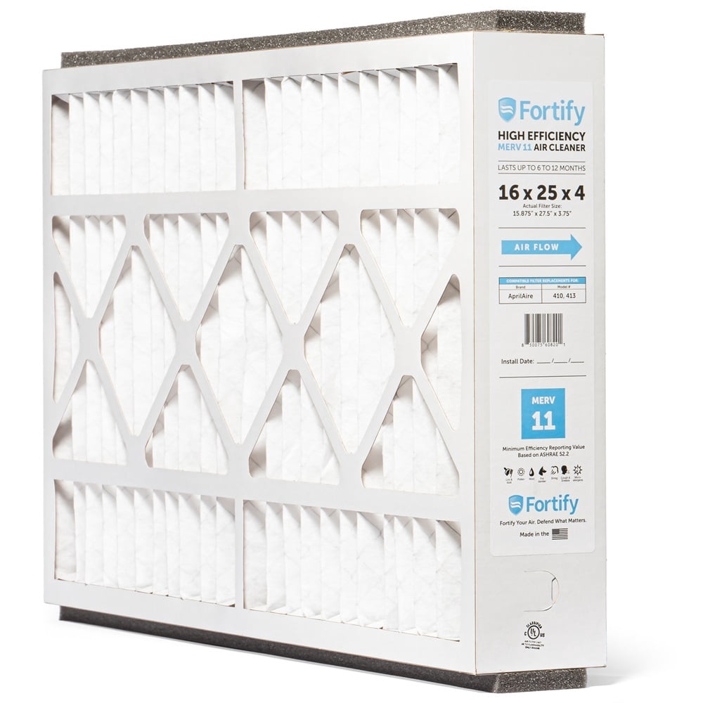 Fortify MERV 11 replacement for 16x25x4 AprilAire 410 & 413 Whole House ...