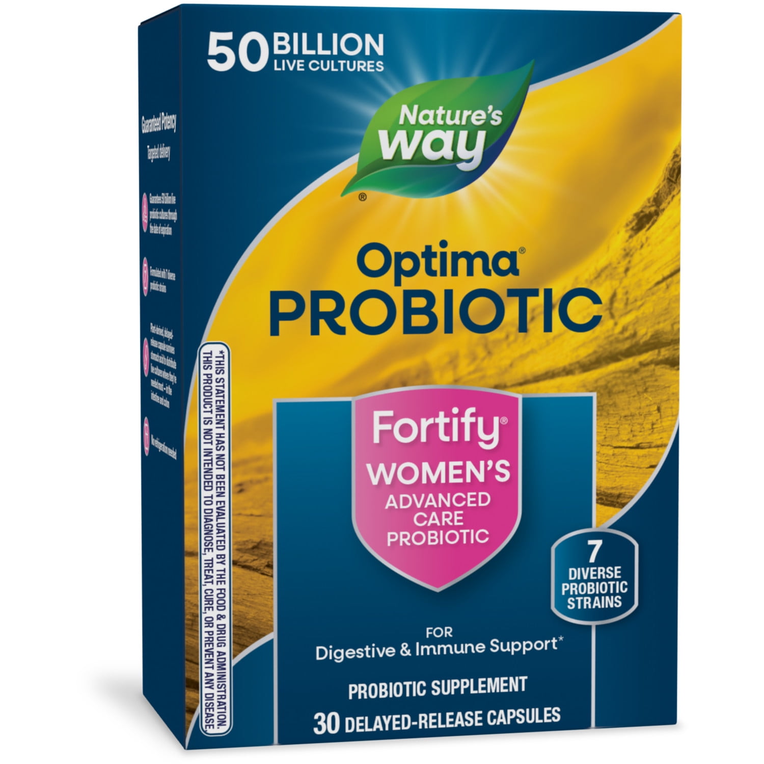 Fortify Optima Women's Probiotic, 50 Billion CFU, Digestive & Immune ...
