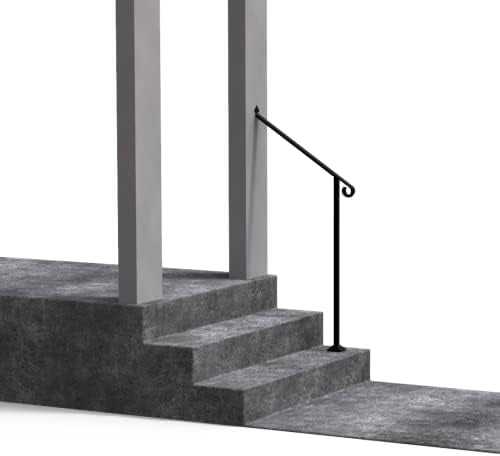 Fortin Ironworks Wrought Iron DIY Handrail - Door #2-20" Wall & Floor ...